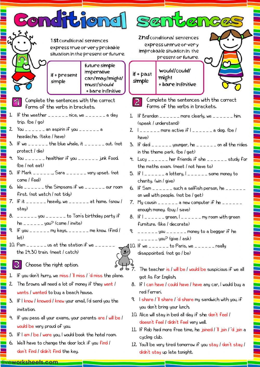Conditional Sentences Worksheet Pdf - Sentenceworksheets.com Conditional Sentences Worksheet Pdf - Sentenceworksheets.com